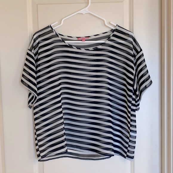 Pixie Hopkins | Tops | Nordstrom Bp Pixie Hopkins Striped Sheer Top | Poshmark